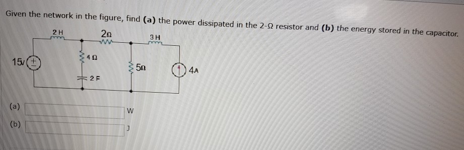 Solved Given the network in the figure, find (a) the power | Chegg.com