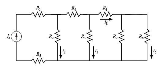 Solved Part E - Calculating currents in a resistive network | Chegg.com