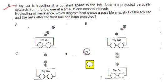 Solved A toy car is traveling at a constant speed to the | Chegg.com