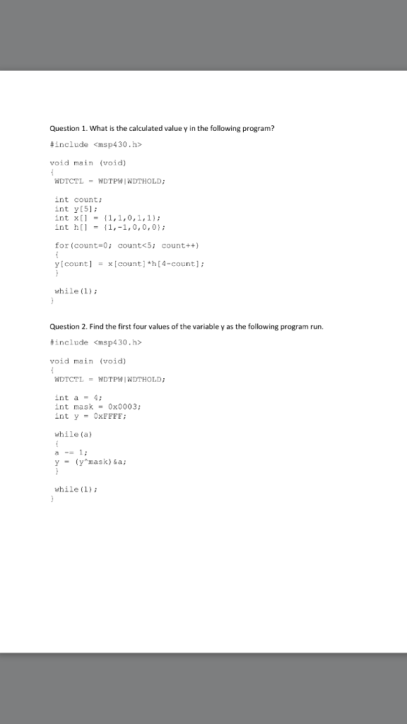 Solved What is the calculated value y in the following | Chegg.com