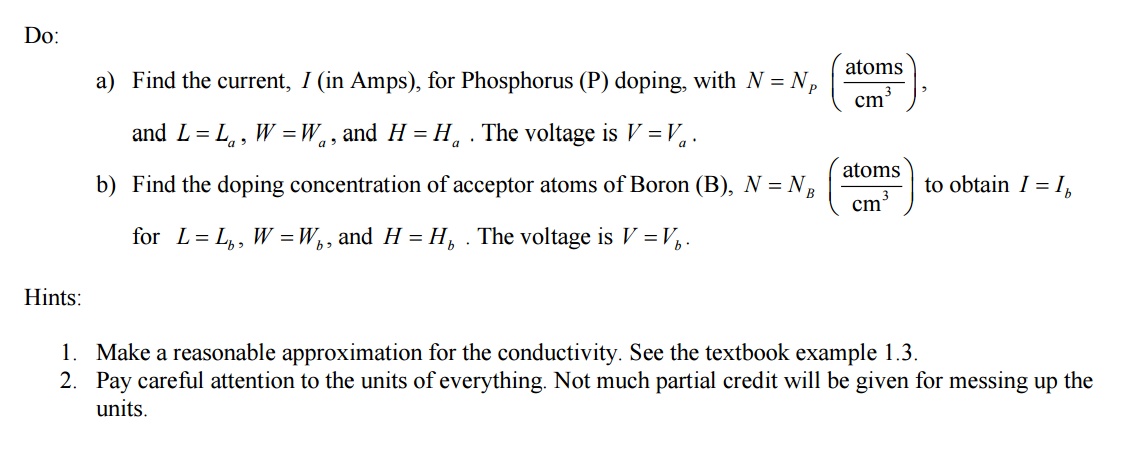 Solved N_P = 5 x10^(+15)(atoms/(cm^3)) La = 40 um | Chegg.com