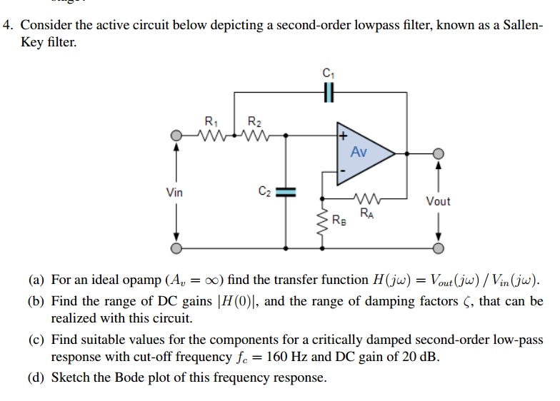 Solved Consider the active circuit below depicting a | Chegg.com