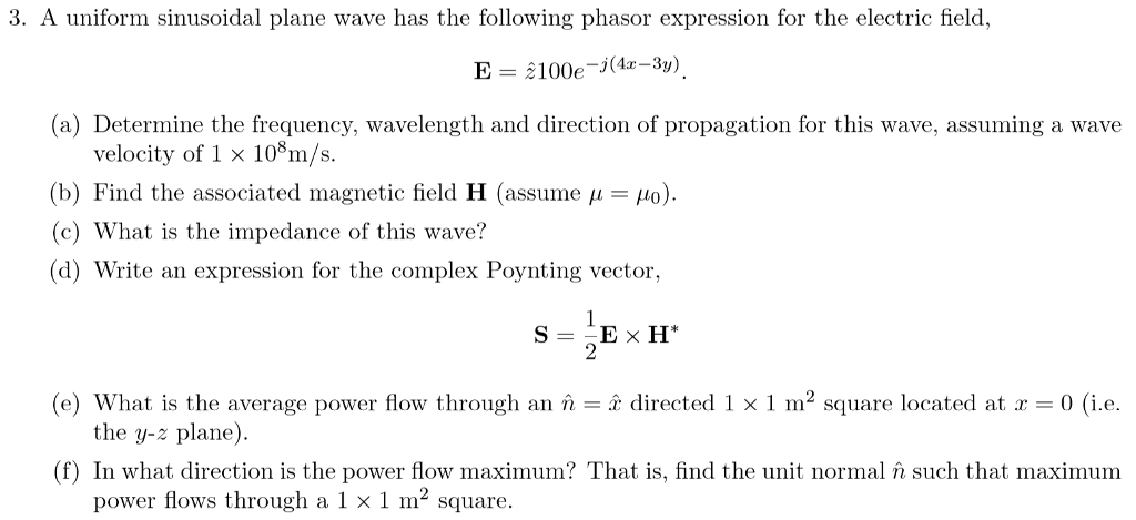 Solved Note: Course: Electromagnetics-II, Poynting Vector, | Chegg.com
