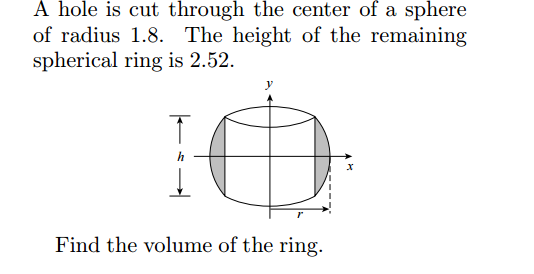 Solved: A Hole Is Cut Through The Center Of A Sphere Of Ra... | Chegg.com