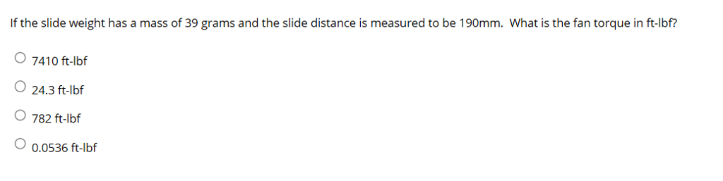 Solved W - Slide weight, lbf d Slide distance, ft| | Chegg.com