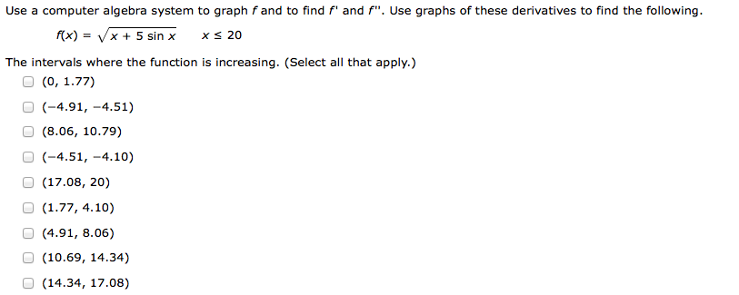 Use a computer algebra system to graph f and to find | Chegg.com