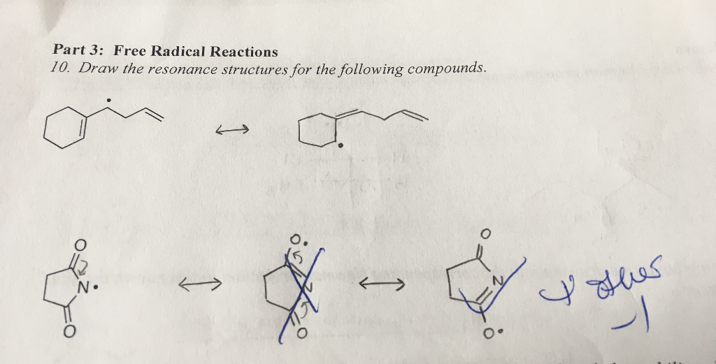 Solved Draw the resonance structures for the following | Chegg.com