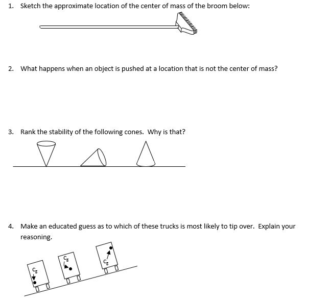 Solved Sketch the approximate location of the center of mass | Chegg.com