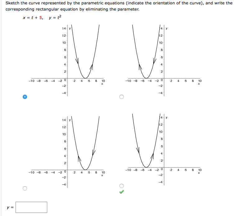 Solved Sketch the curve represented by the parametric | Chegg.com