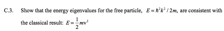 Solved Show that the energy eigenvalues for the free | Chegg.com
