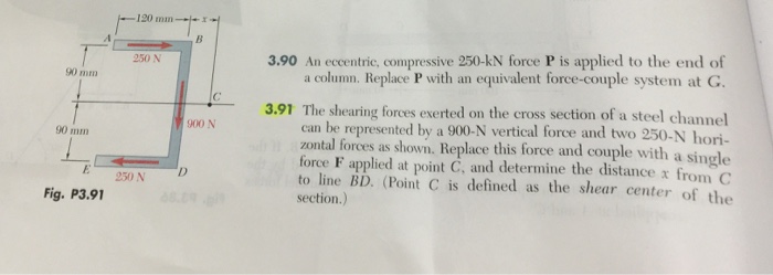 Solved An eccentric, compressivc 250-kN force P is applied | Chegg.com