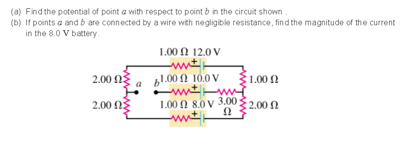 Solved Find the potential of point a with respect to point b | Chegg.com