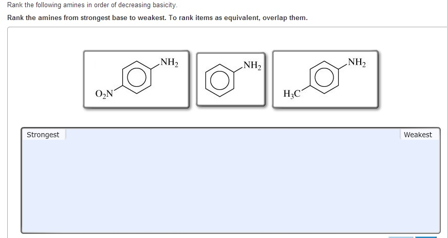 Solved Rank the following amines in order of decreasing | Chegg.com Solved Rank the following amines in order of decreasing | Chegg.com