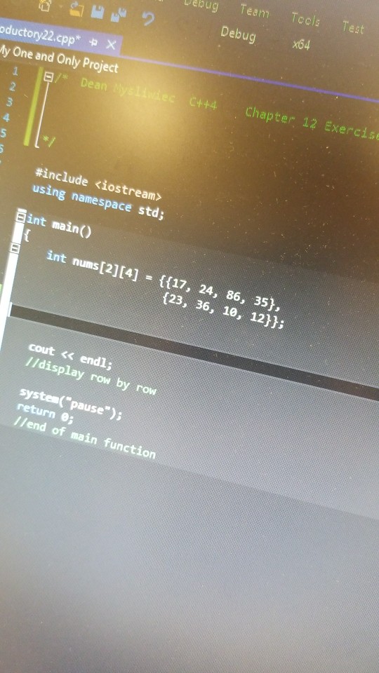 Solved 22. the Introductory22.cpp file, Follow th which is | Chegg.com