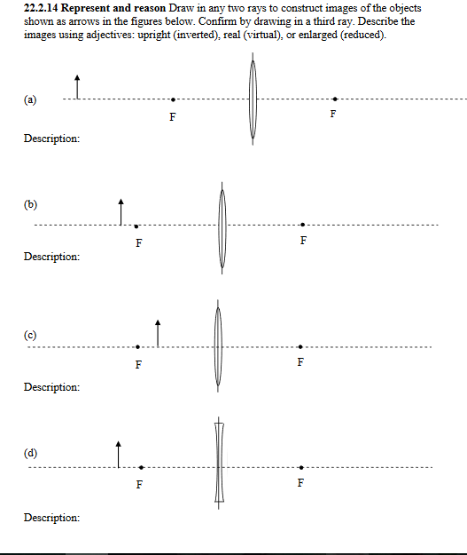 Solved Draw in any two rays to construct images of the | Chegg.com