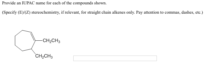 Solved Provide an IUPAC name for each of the compounds | Chegg.com