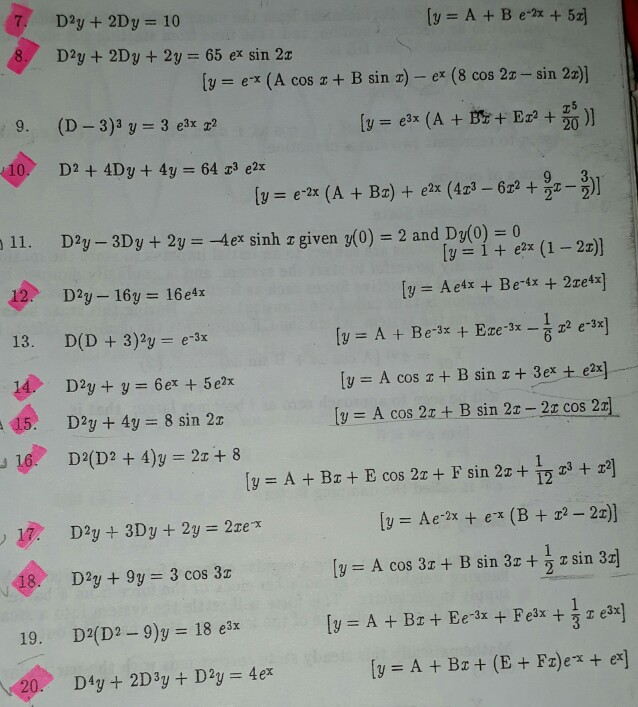 Solved Solve the following differential equations step by | Chegg.com