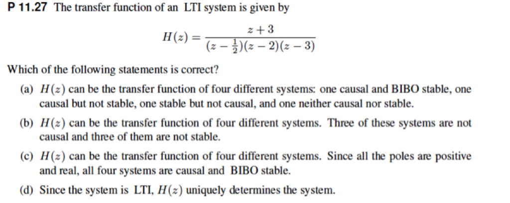 Solved The transfer function of an LTI system is given by | Chegg.com