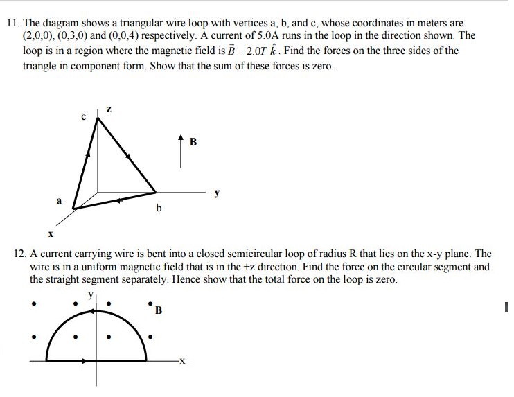 Solved The diagram shows a triangular wire loop with | Chegg.com