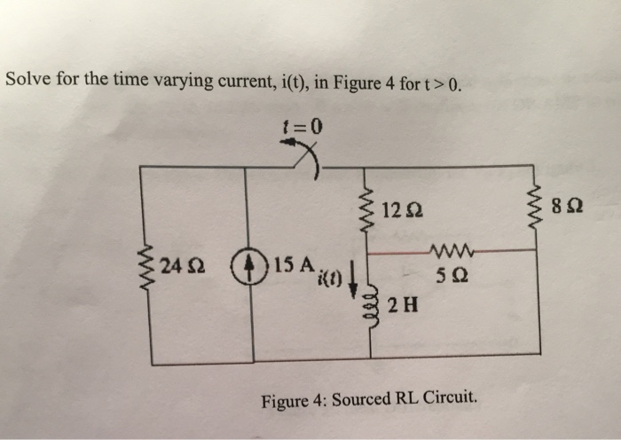 Solved Solve for the time varying current, i(t), in the | Chegg.com