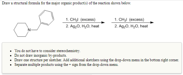 Solved Draw a structural formula for the major organic | Chegg.com