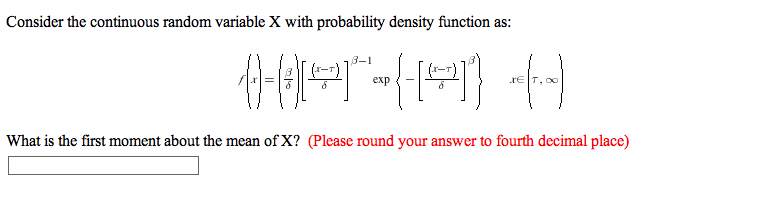 Consider the continuous random variable X with | Chegg.com