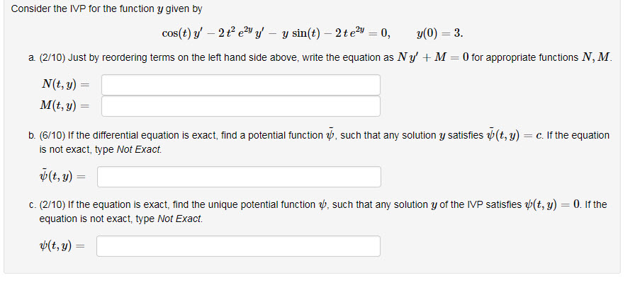 Solved Consider the IVP for the function y given by | Chegg.com