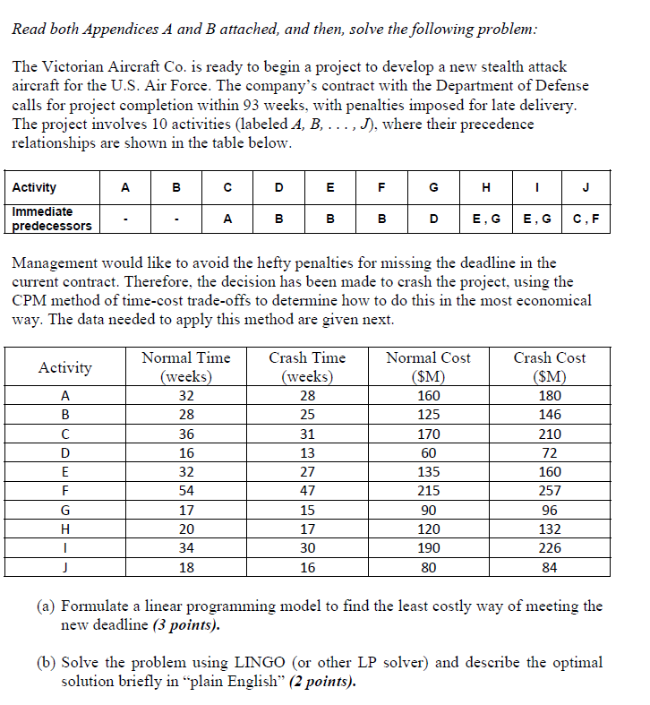Solved Read both Appendices A and B attached, and then, | Chegg.com