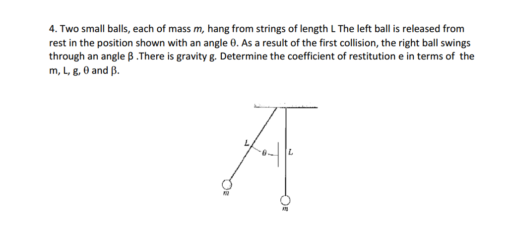 Solved Two small balls, each of mass m, hang from strings of | Chegg.com