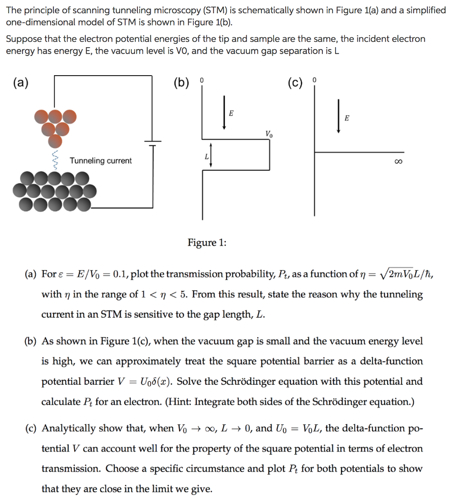 The principle of scanning tunneling microscopy (STM) | Chegg.com
