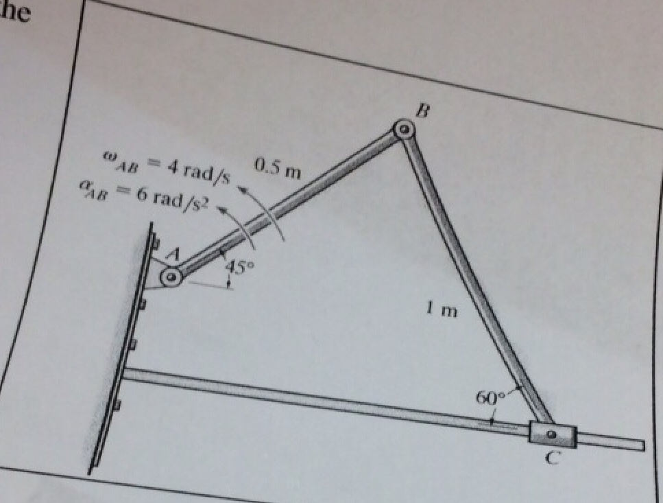 Solved Problem 2. 130pt] Relative-Motion Analysis Bar AB has | Chegg.com