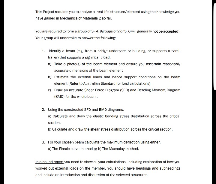 Solved This Project requires you to analyse a 'real-life' | Chegg.com