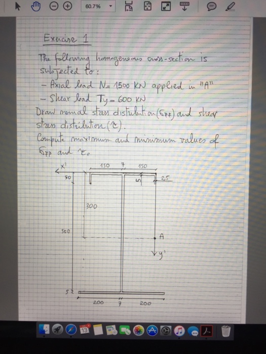 The following homogeneous cross-section is t sigma: | Chegg.com