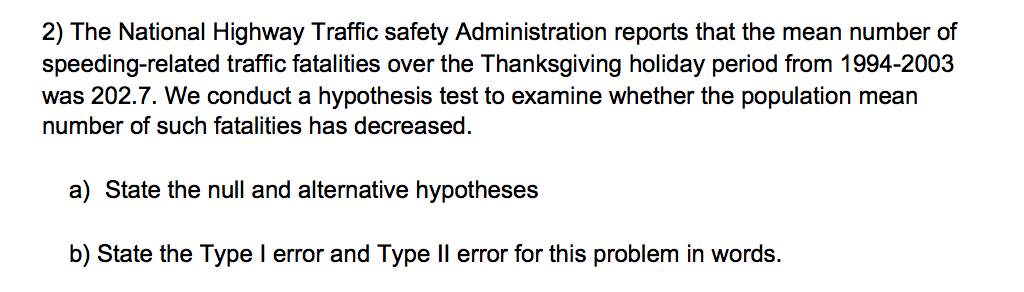 Solved The National Highway Traffic safety Administration | Chegg.com