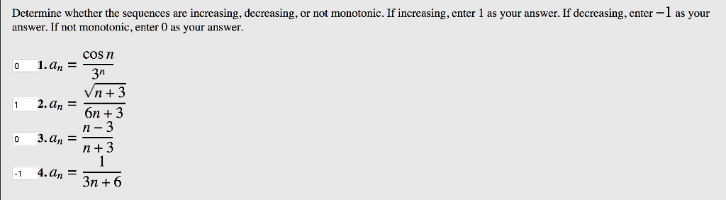 Solved Determine Whether The Sequences Are Increasing