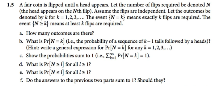 Solved A fair coin is flipped until a head appears. Let the | Chegg.com