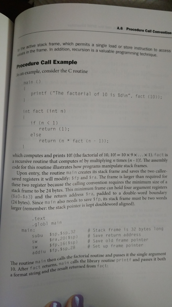 Solved Consider the factorial fact program given in Appendix | Chegg.com