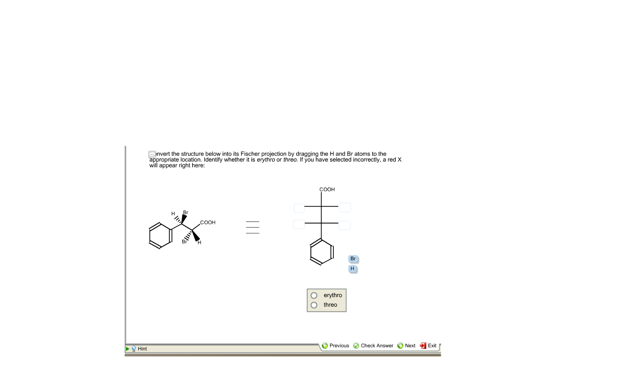 Solved Convert the structure below into its Fischer | Chegg.com