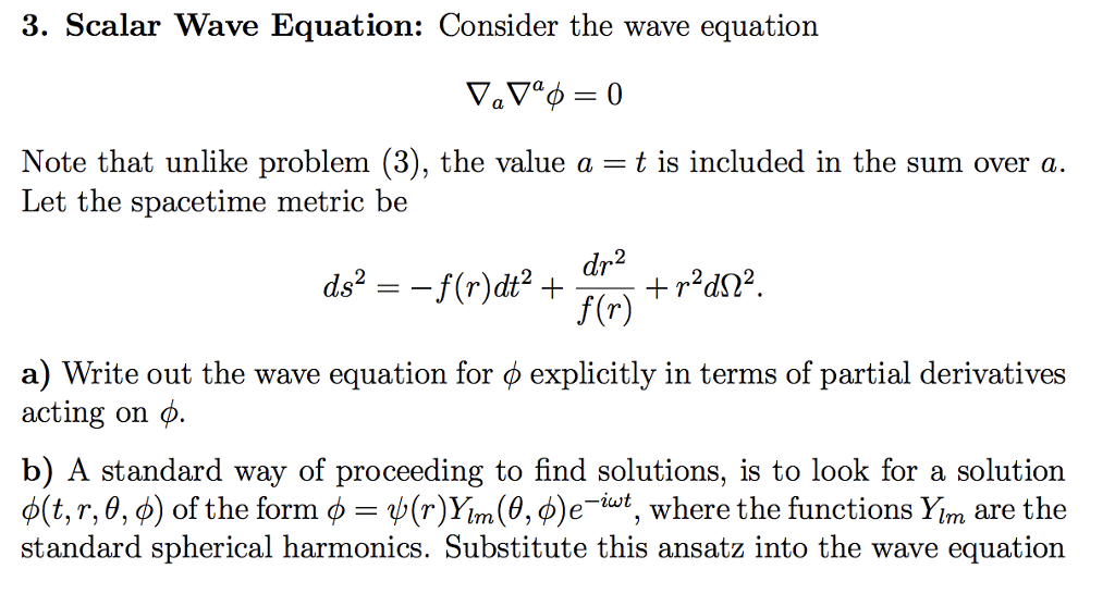 Solved 3. Scalar Wave Equation: Consider the wave equation | Chegg.com