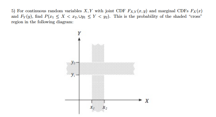 Solved For continuous random variables X, Y with joint CDF | Chegg.com