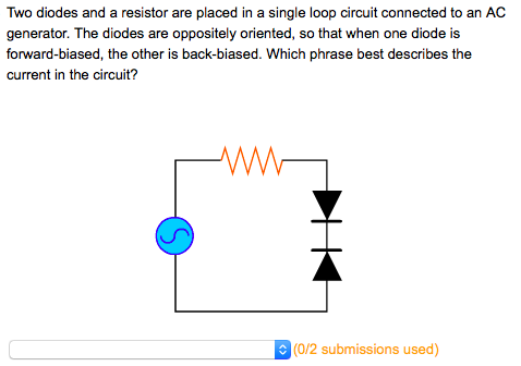 Solved Two diodes and a resistor are placed in a single loop | Chegg.com