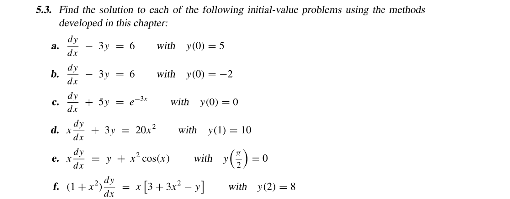 Solved Find the solution to each of the following | Chegg.com