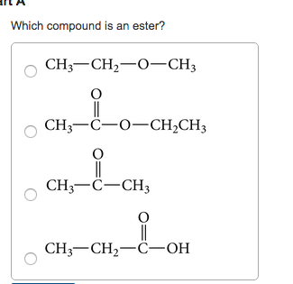 Solved Which compound is an ester? | Chegg.com