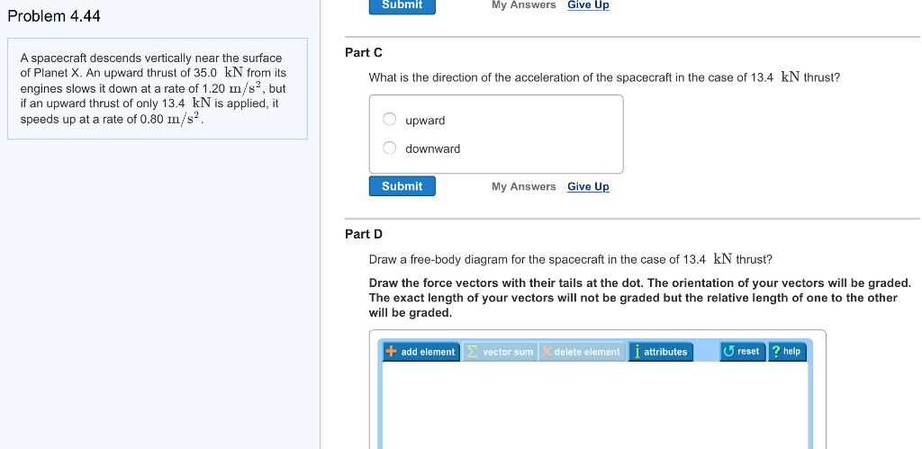 Solved Submit My Answers Give Up Problem 4.44 Part C A | Chegg.com