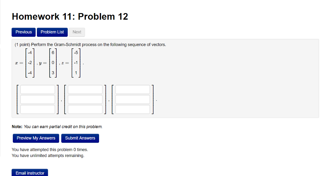 Solved Homework 11: Problem 12 Previous Problem List Next (1 | Chegg.com