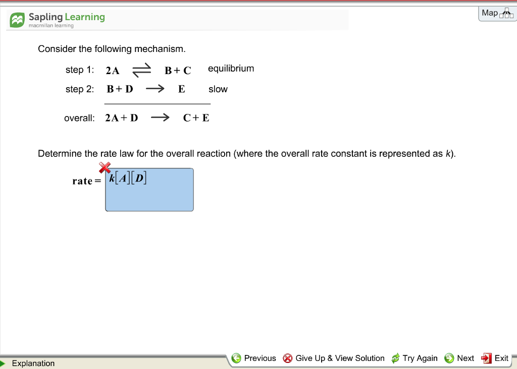 Solved Consider the following mechanism. Determine the rate | Chegg.com