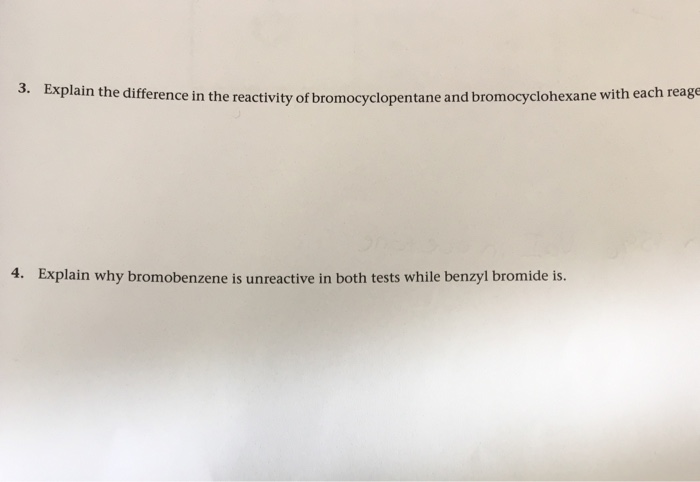 Solved Explain the difference in the reactivity of | Chegg.com