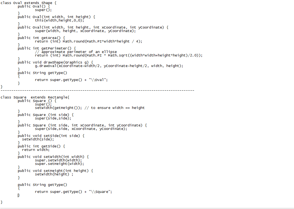 Implement the Trapezoid class and the draw() method | Chegg.com