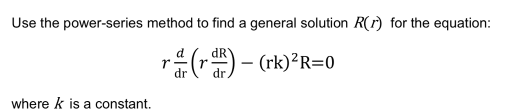 Solved Use the power-series method to find a general | Chegg.com