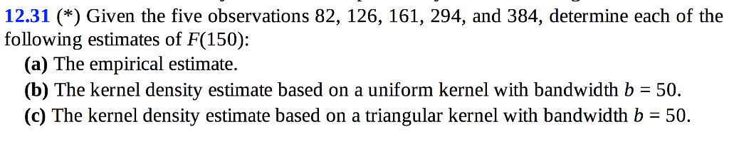 Solved Given the five observations 82, 126, 161, 294, and | Chegg.com
